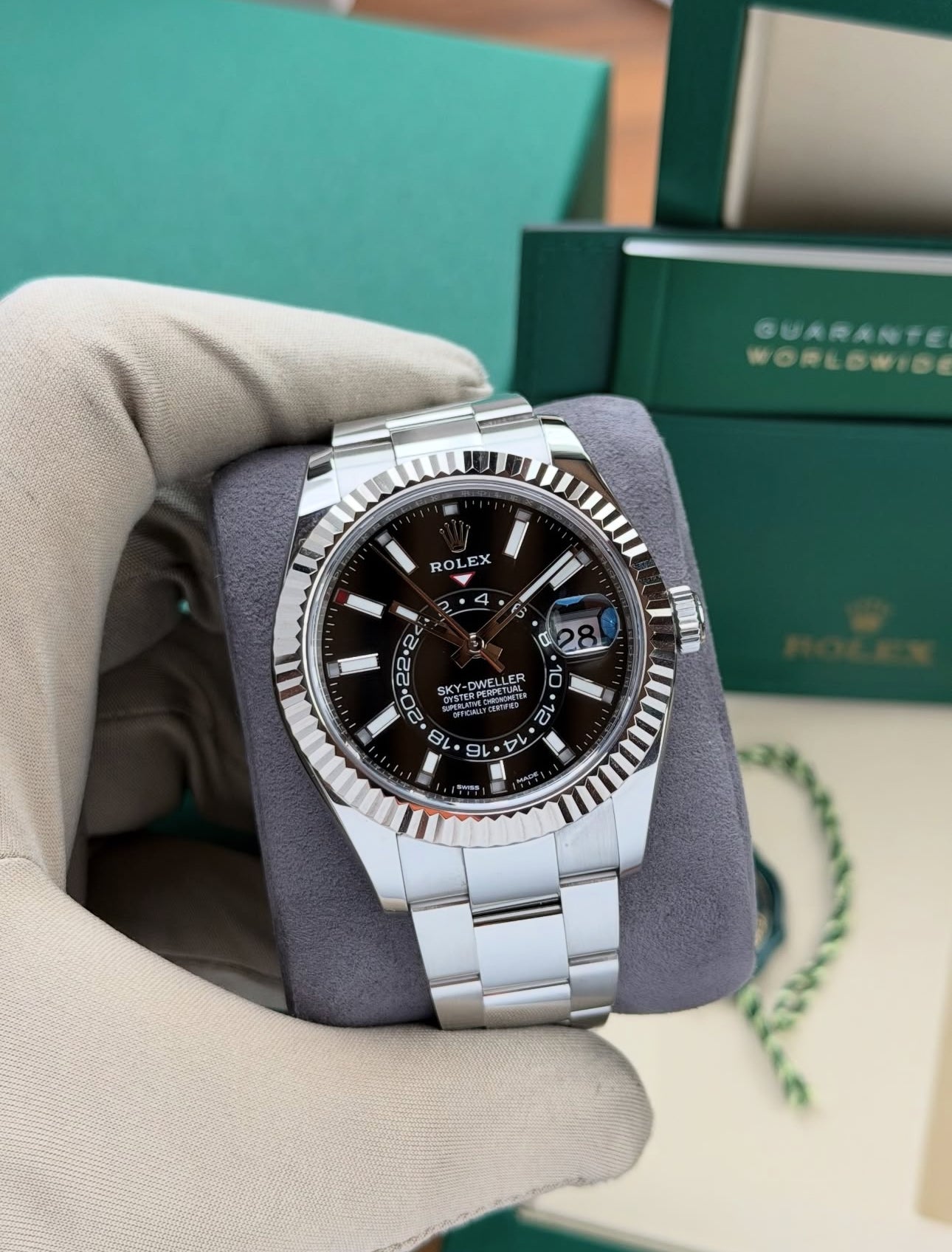 ROLEX SKY DWELLER BLACK DIAL – Zenato Orologi